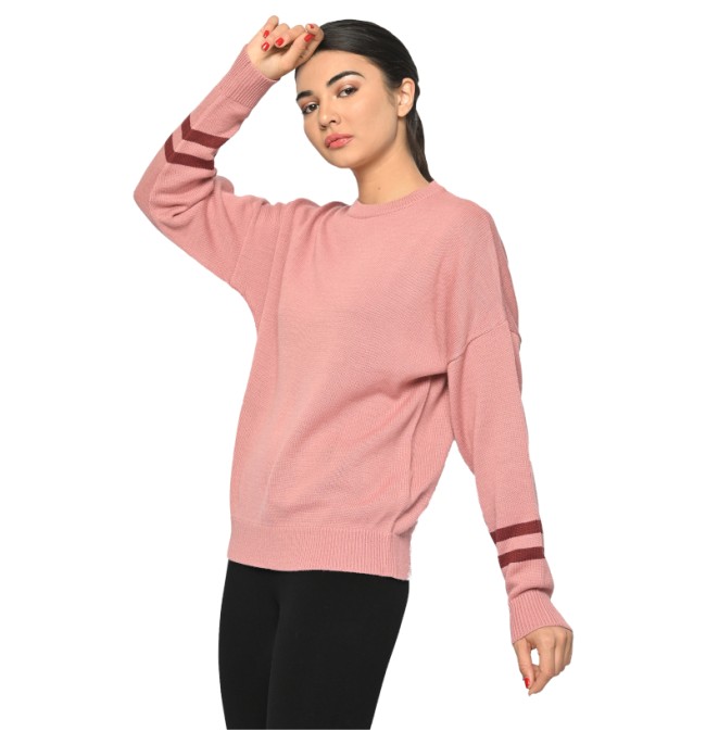 Sweaters : Round Neck Wool Sweater